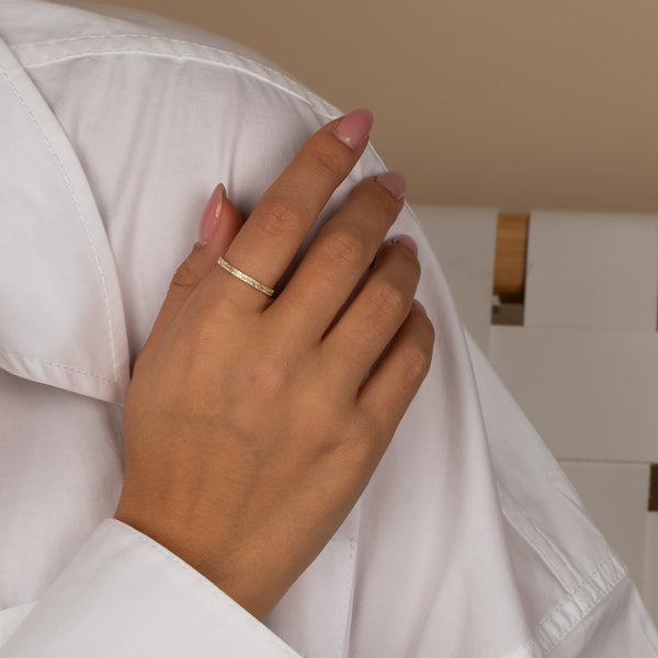 Diamond Pave Double Row Eternity Band 14K – Adina Eden