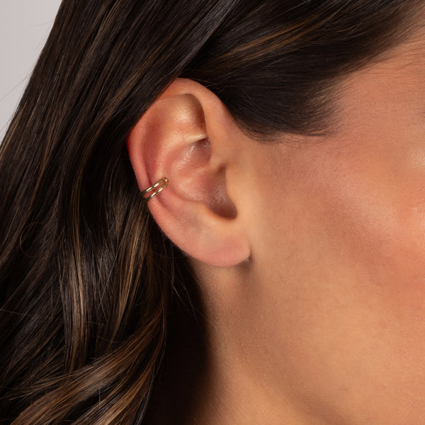 Solid Double Row Ear Cuff 14K – Adina Eden