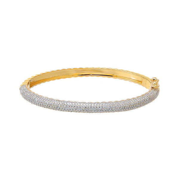 Diamond Rounded Pave Bangle Bracelet 14K – Adina Eden