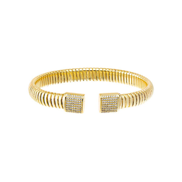Pave Square Claw Snake Bangle Bracelet – Adina Eden