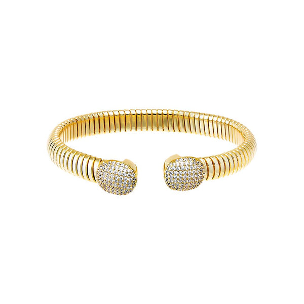 Pave Rounded Claw Snake Bangle Bracelet – Adina Eden