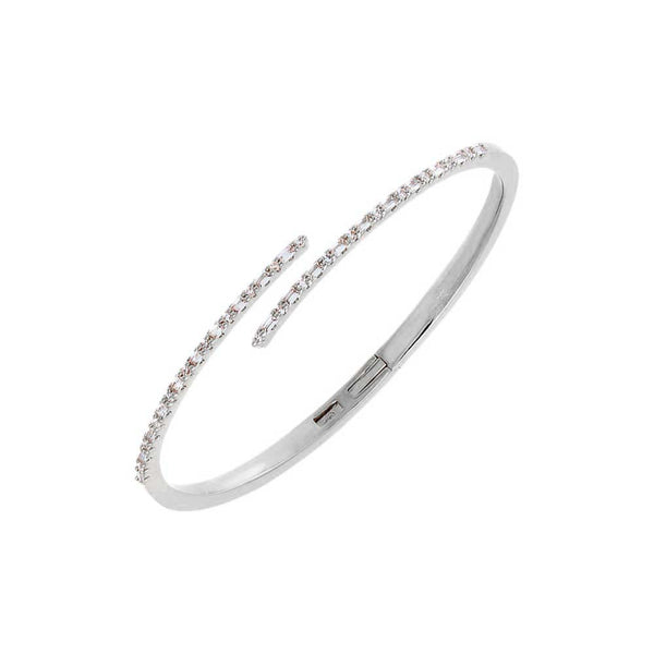 Pave Thin Overlap Claw Bangle Bracelet – Adina Eden