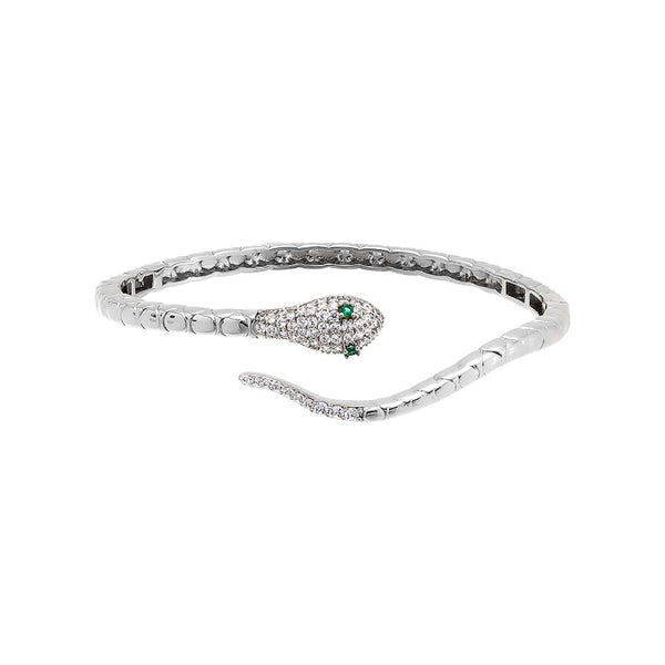 Pave Snake Bangle – Adina Eden