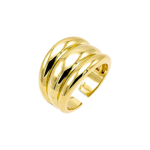 Triple Row Open Adjustable Ring – Adina Eden