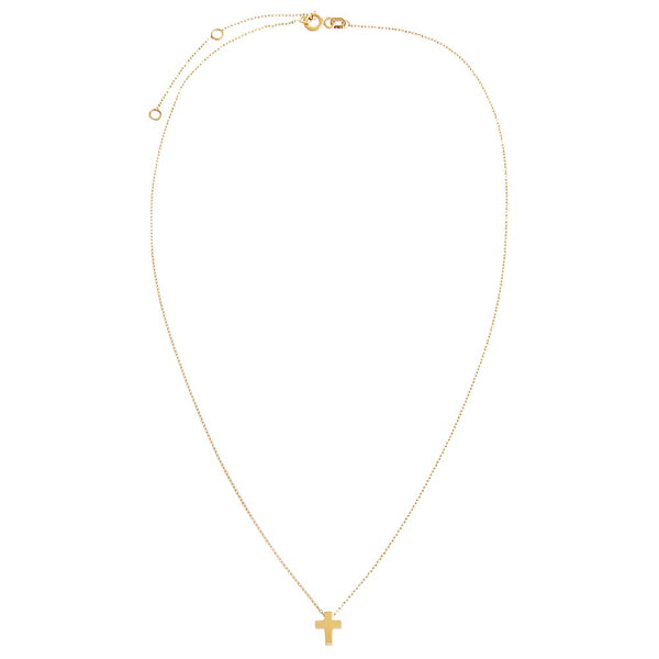 Tiny Solid Cross Necklace 14K – Adina Eden