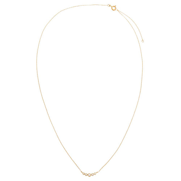 CZ Curved Bezel Bar Pendant Necklace – Adina Eden