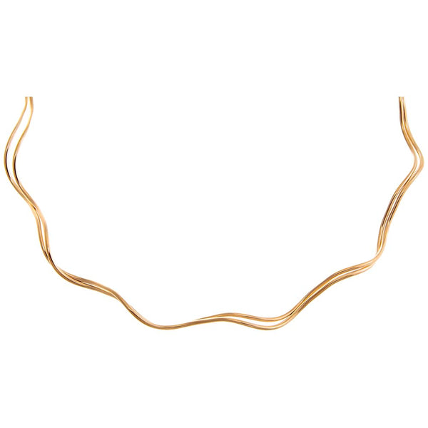 Double Solid Squiggly Collar Choker Necklace – Adina Eden