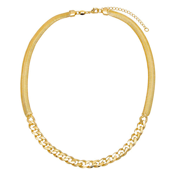 Chunky Vintage Snake X Cuban Chain Necklace – Adina Eden
