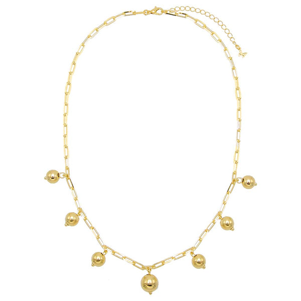 Dangling Graduated Ball Link Necklace – Adina Eden