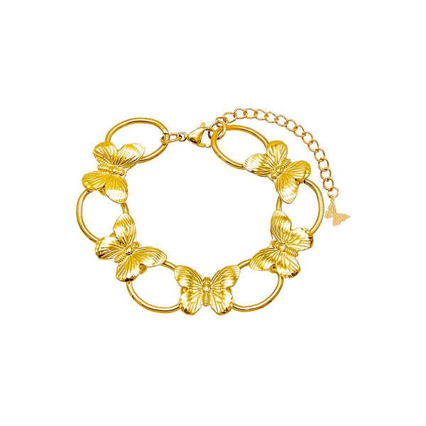 Chunky Solid Butterfly Link Bracelet – Adina Eden