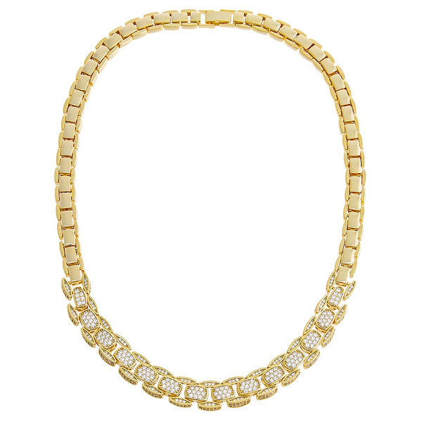 Pave Super Chunky Box Chain Necklace – Adina Eden