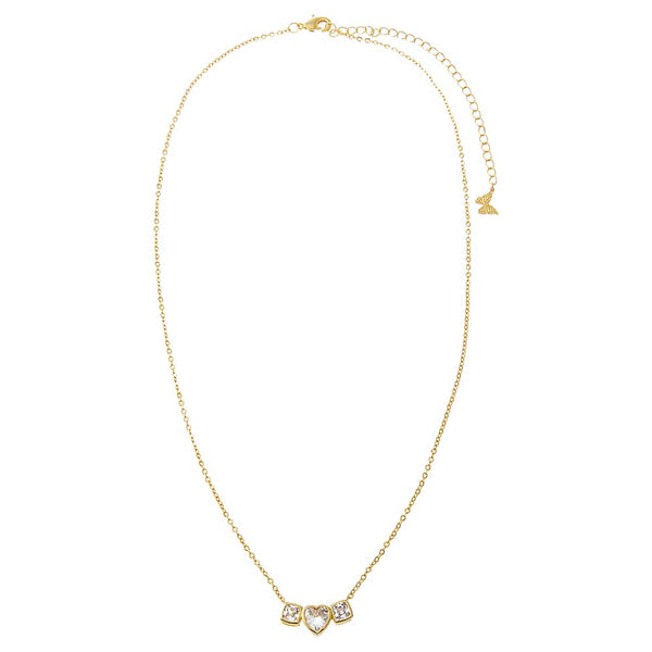 CZ Triple Bezel Bar Pendant Necklace – Adina Eden