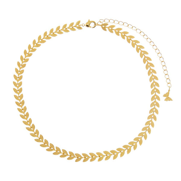 Solid Chevron Link Chain Choker – Adina Eden
