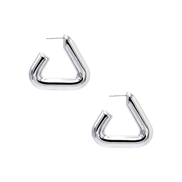Solid Open Hollow Triangle Hoop Earring – Adina Eden