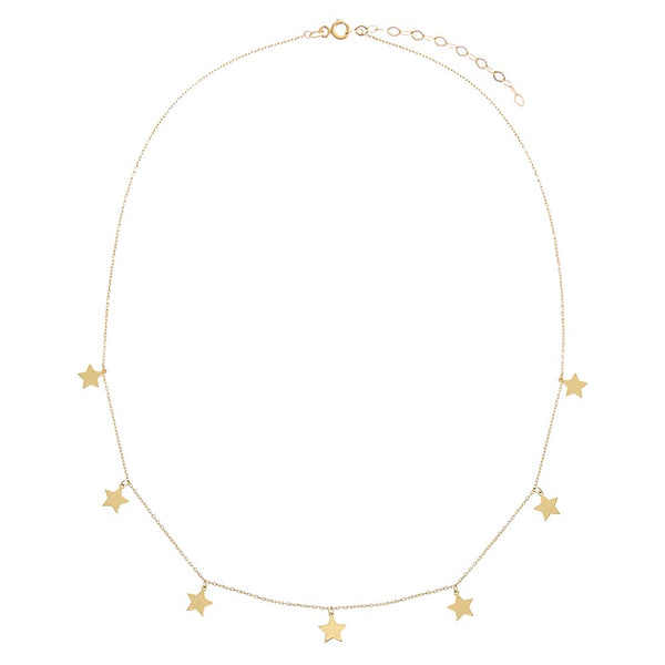 Solid Mini Dangling Stars Necklace 14K – Adina Eden