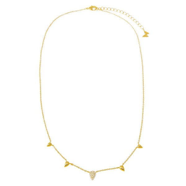Solid/Pave Spike Necklace – Adina Eden
