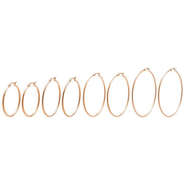 Solid Multi Size Hoop Earring Combo Set – Adina Eden