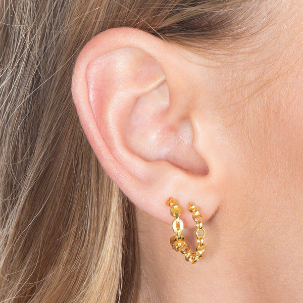 Mixed Chain Hoop Earring Combo Set | Adina Eden Jewels