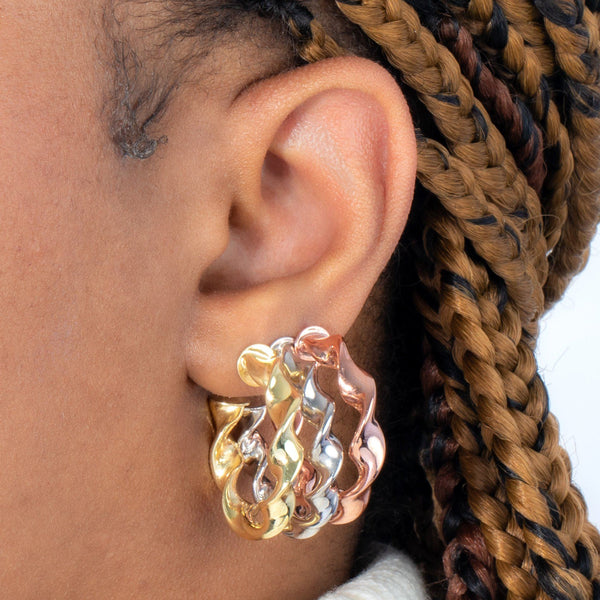 Spiral Hoop Earring Combo Set | Adina Eden Jewels