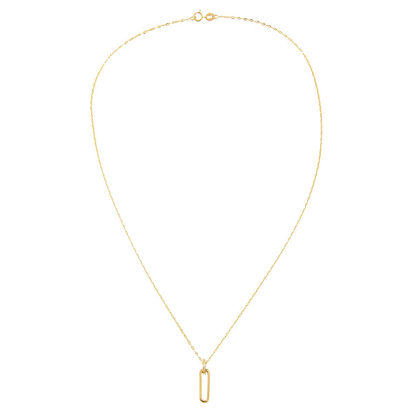 Paperclip Link Baby Gucci Necklace 14K | Adina Eden Jewels