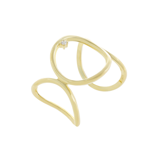 Open Circle Link Ring | Adina Eden Jewels