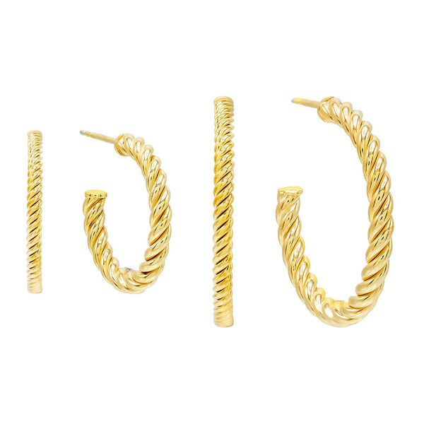 Rope Hoop Earring Combo Set – Adina Eden