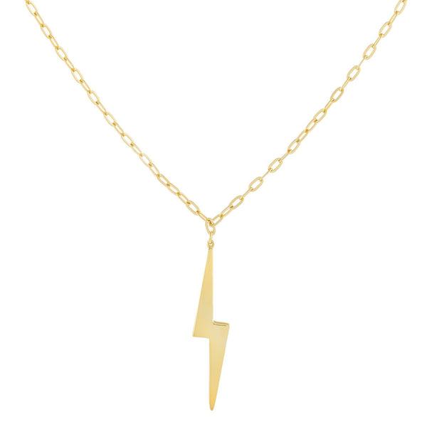XL Lightning Bolt Chain Necklace | Adina Eden Jewels