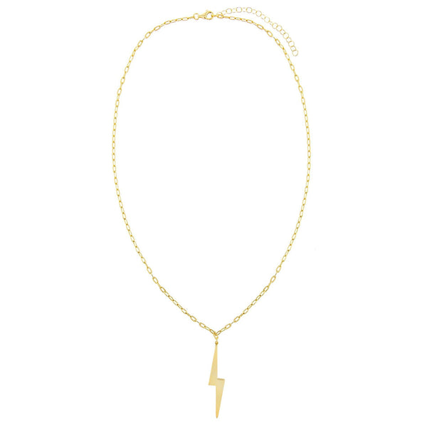 XL Lightning Bolt Chain Necklace | Adina Eden Jewels