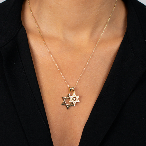 Solid Star Of David Necklace Charm | Adina Eden Jewels