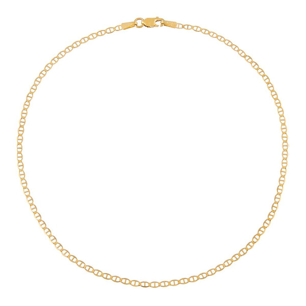 Flat Gucci Chain Anklet 14K | Adina Eden Jewels