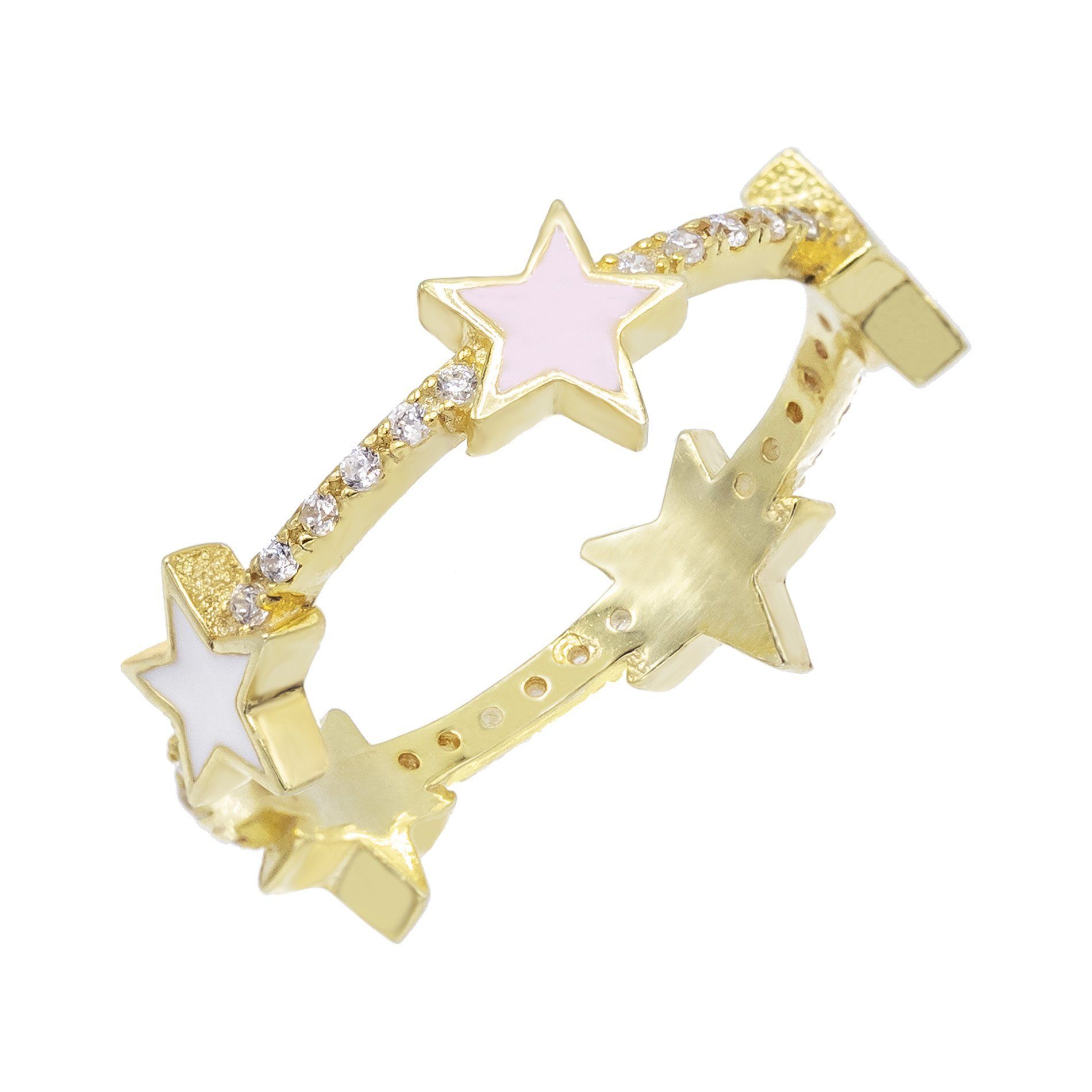 Gold Enamel Stars Ring | Adina Eden Jewels