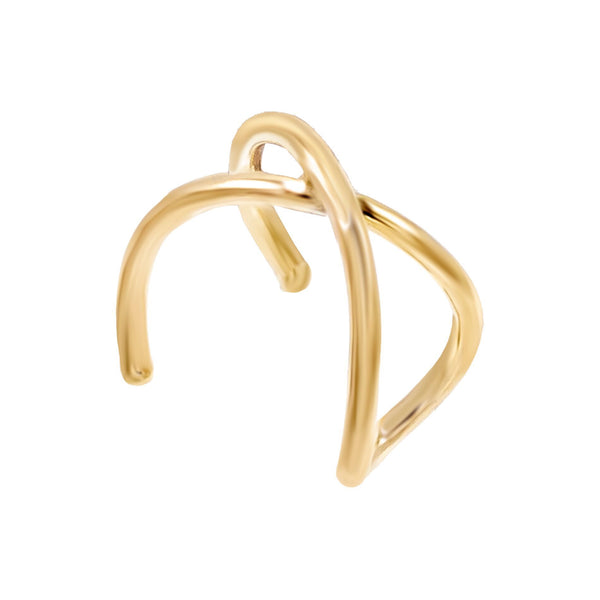 14K Gold Twist Ear Cuff | Adina Eden Jewels