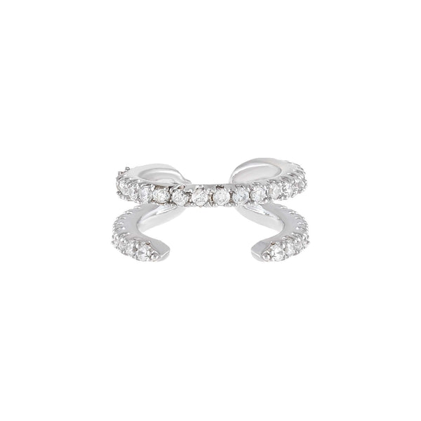 CZ Double Row Ear Cuff | Adina Eden Jewels