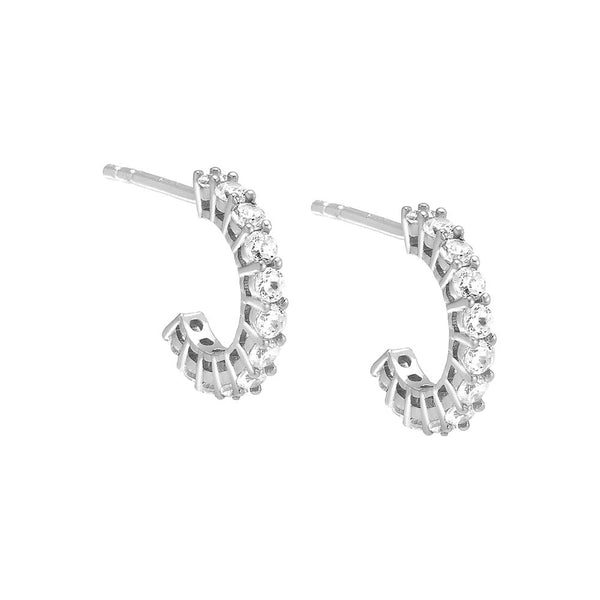 Tiny CZ Hoop Earring | Adina Eden Jewels