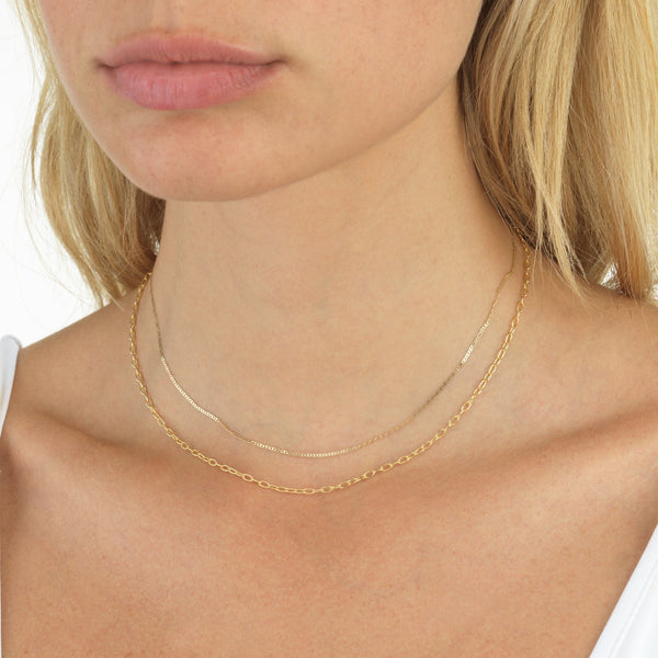 14K Gold Forzatina Chain Necklace | Adina Eden Jewels