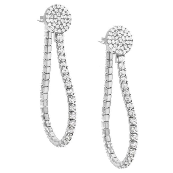 Cubic Zirconia Loop Stud Earring | Adina Eden Jewels